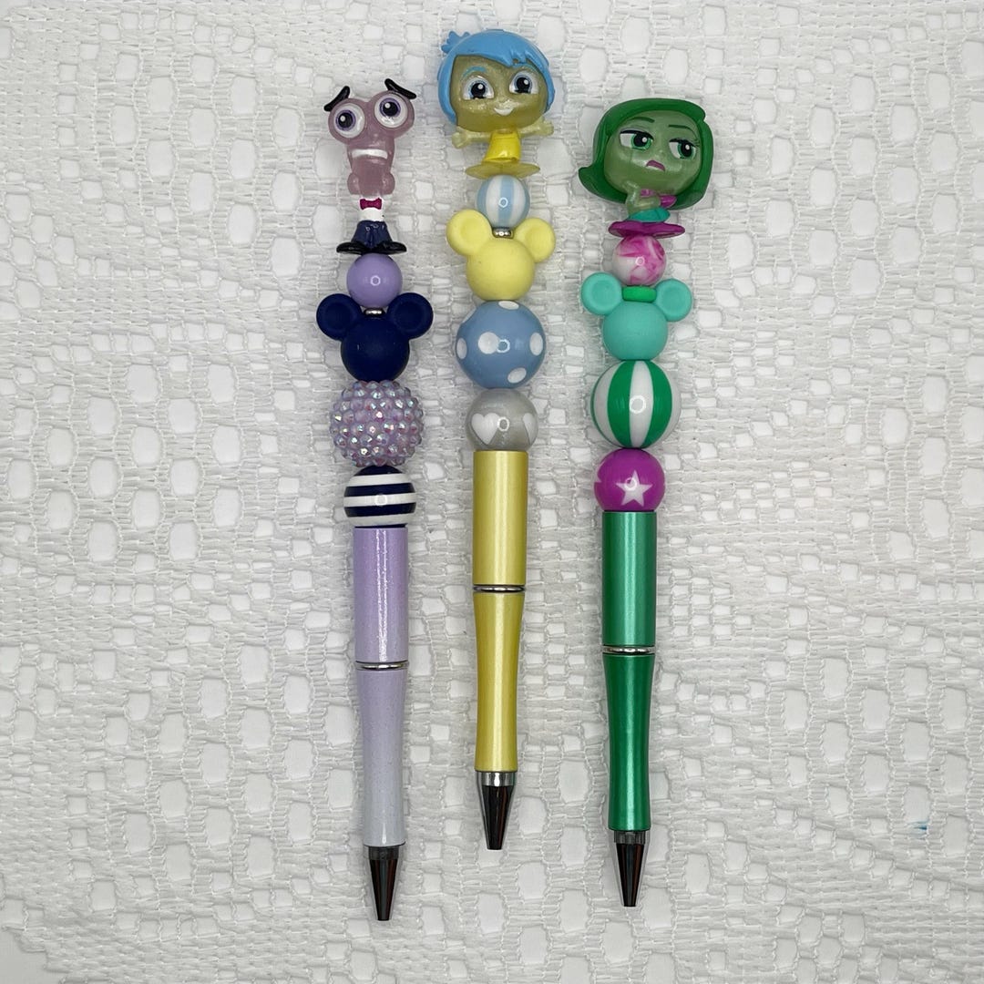 Inside Out Inspired Autograph Pen, Beaded Ballpoint Pen With Disney ...