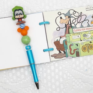 Mickey and Friends Autograph Pen, Beaded Ballpoint Pen With Disney ...