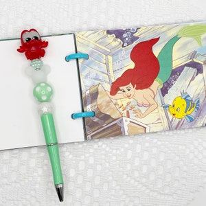 Little Mermaid Inspired Autograph Pen, Beaded Ballpoint Pen With Disney ...