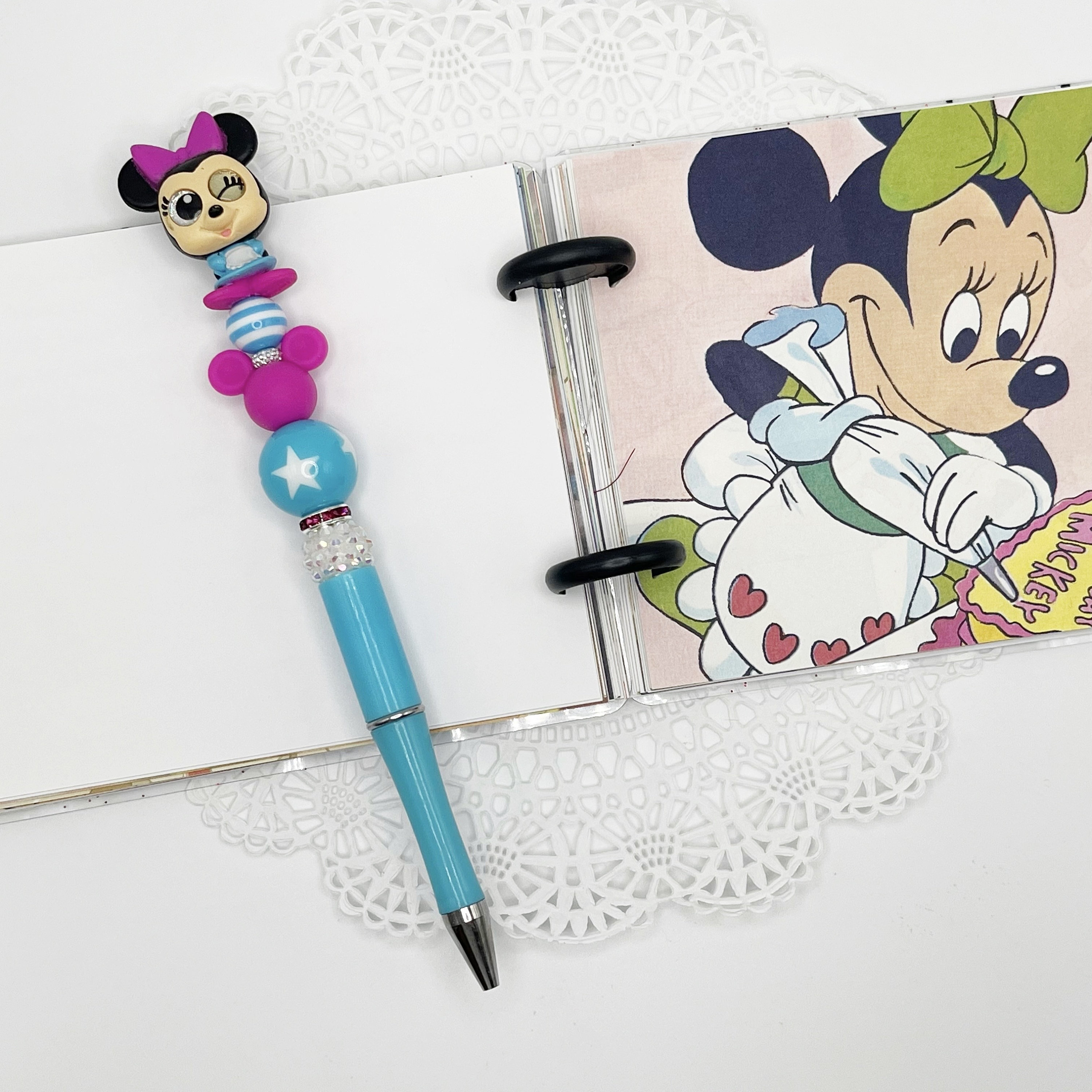 Minnie Mouse Autograph Pen Beaded Ballpoint Pen With Disney - Etsy