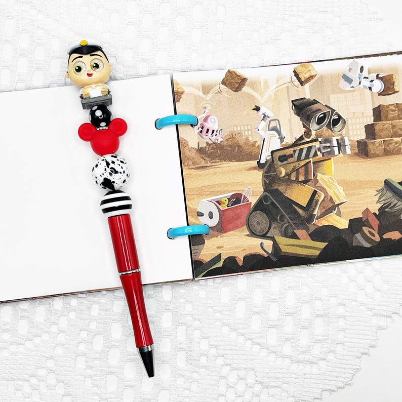 Wall-e Inspired Autograph Pen, Beaded Ballpoint Pen With Disney Pixar ...