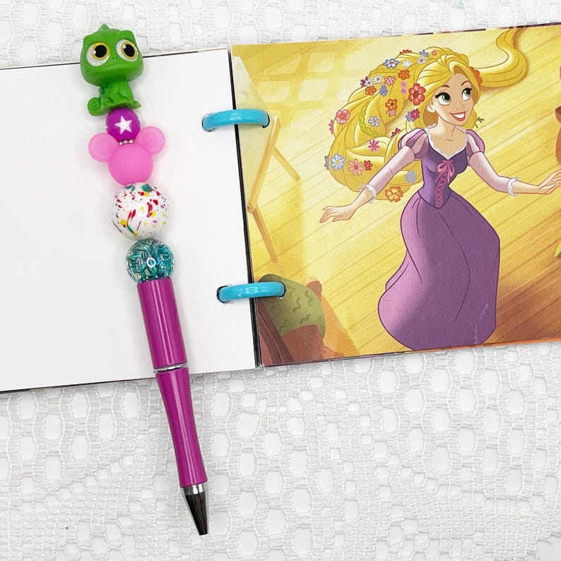 Tangled Inspired Autograph Pen, Beaded Ballpoint Pen With Disney ...