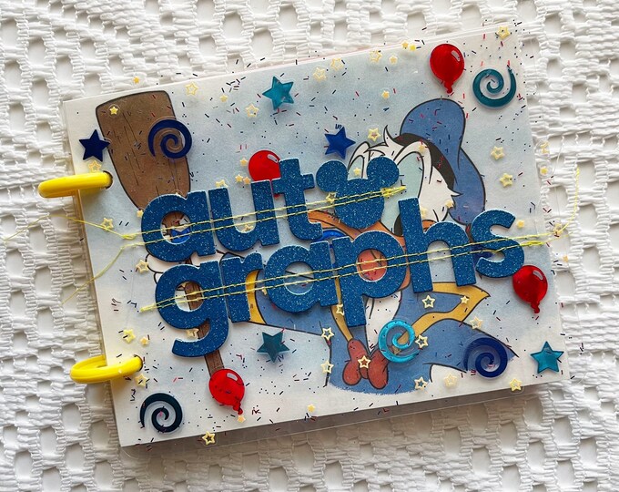 Disney Autograph Book With Pictures, Disc Bound Mini Album, Character ...