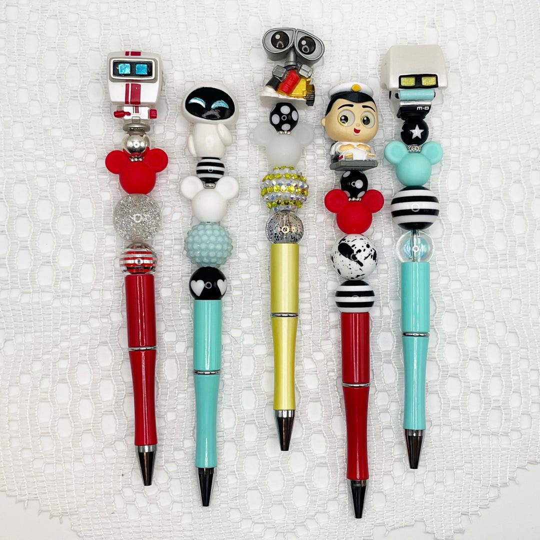 Wall-e Inspired Autograph Pen, Beaded Ballpoint Pen With Disney Pixar ...