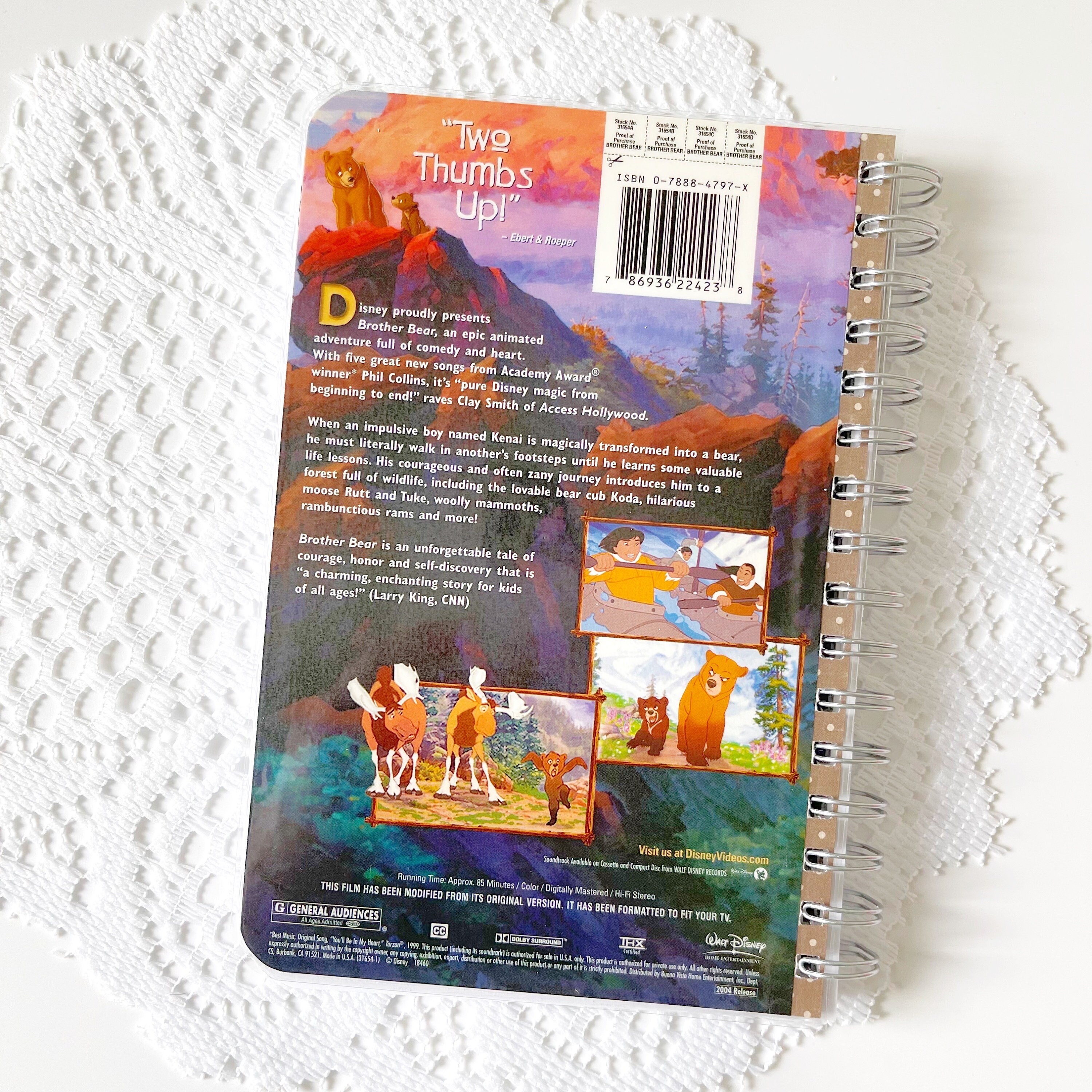 Vintage Disney VHS Cover Notebook Journal Sketchbook Glue - Etsy