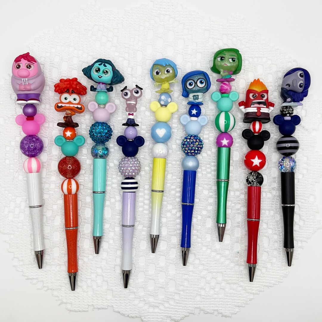 Inside Out Inspired Autograph Pen, Beaded Ballpoint Pen With Disney ...