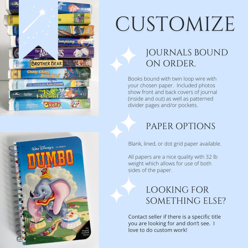 Vintage Disney VHS Cover Notebook, Journal, Sketchbook, Glue Book ...