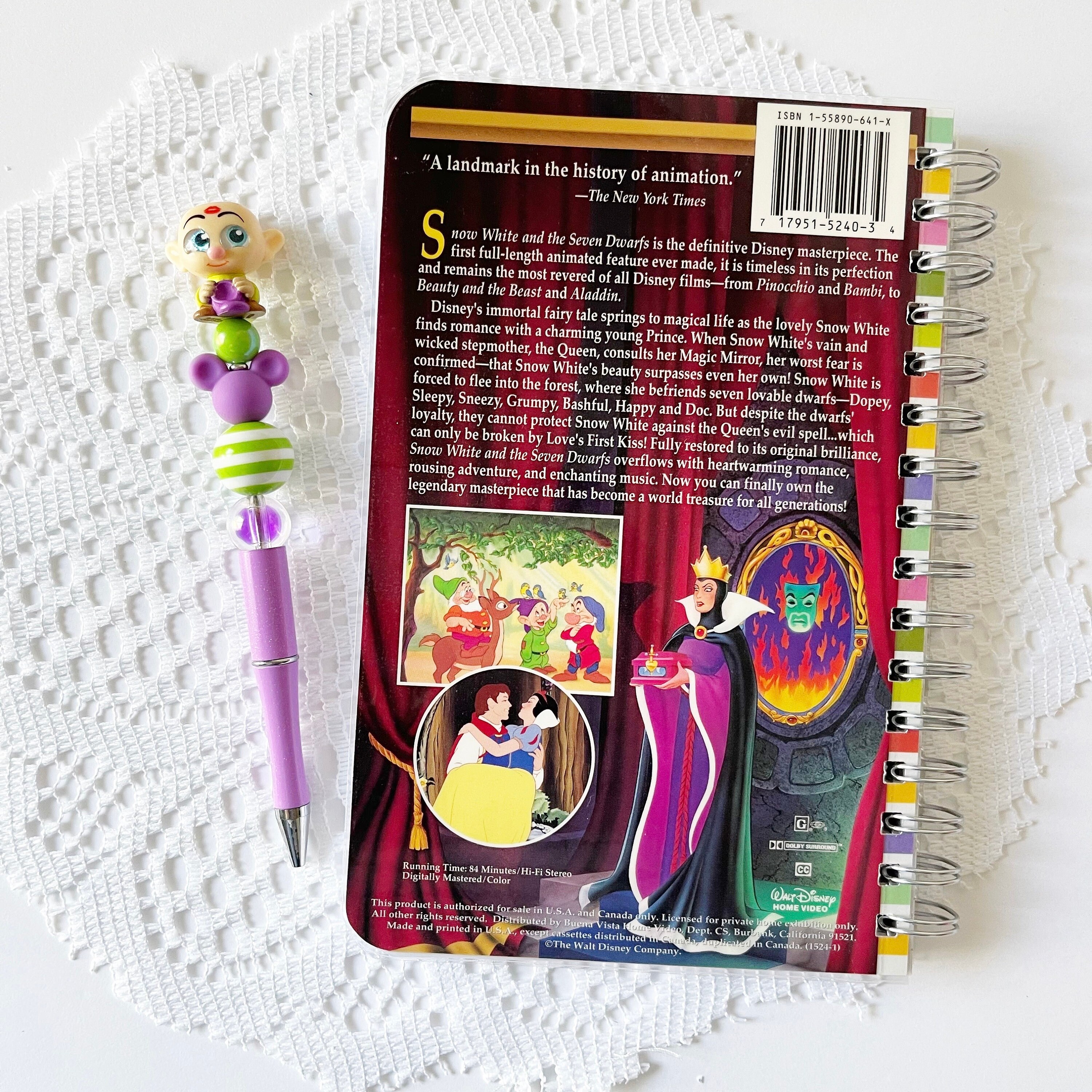 Vintage Disney VHS Cover Notebook Dot Grid Journal - Etsy