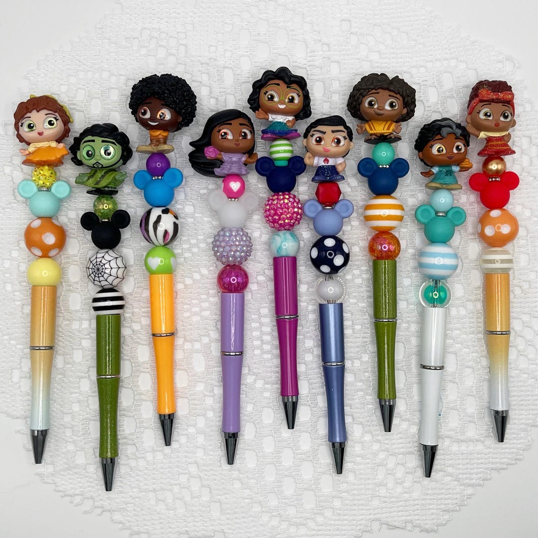 Encanto Inspired Autograph Pen, Beaded Ballpoint Pen With Disney ...