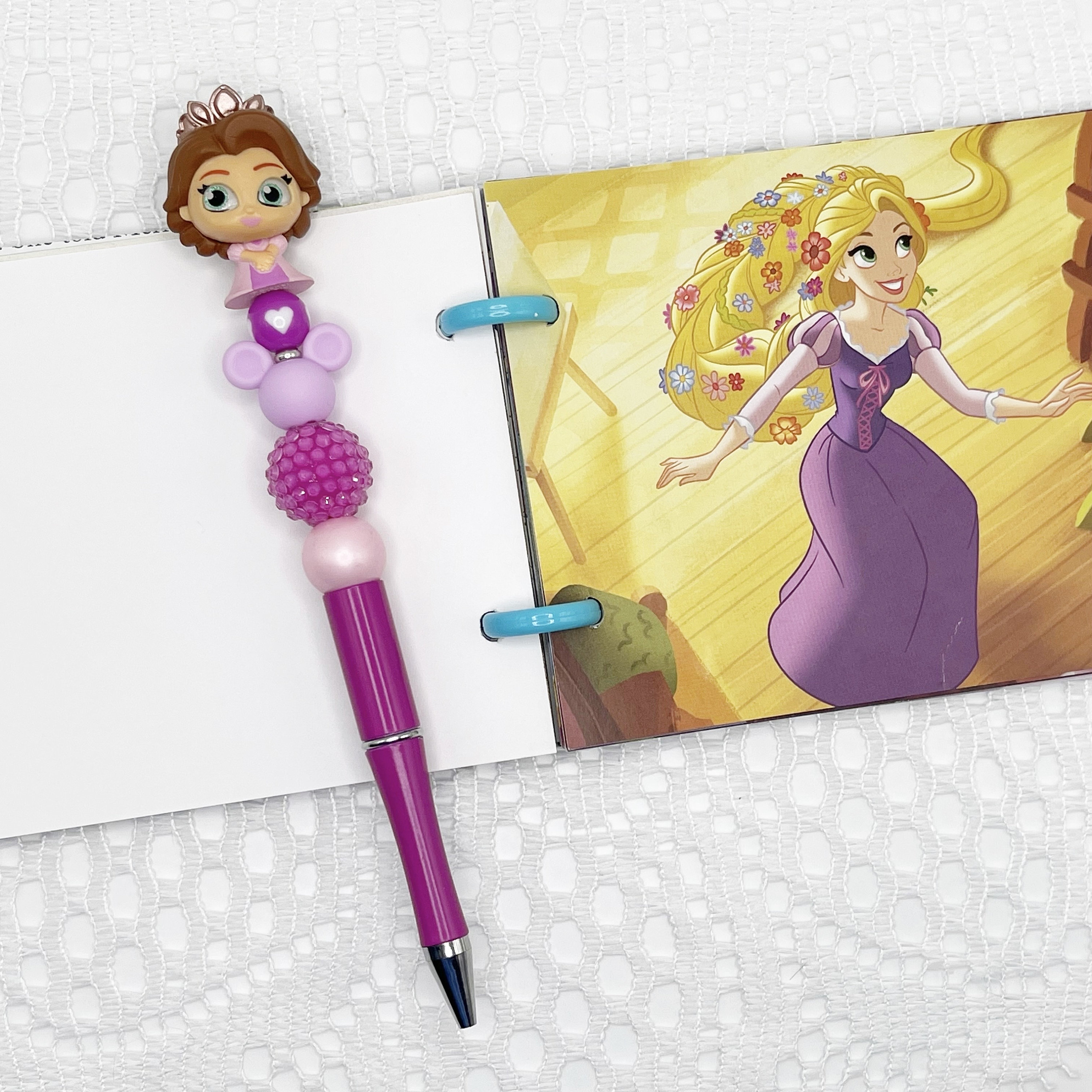 Tangled Inspired Autograph Pen, Beaded Ballpoint Pen With Disney ...