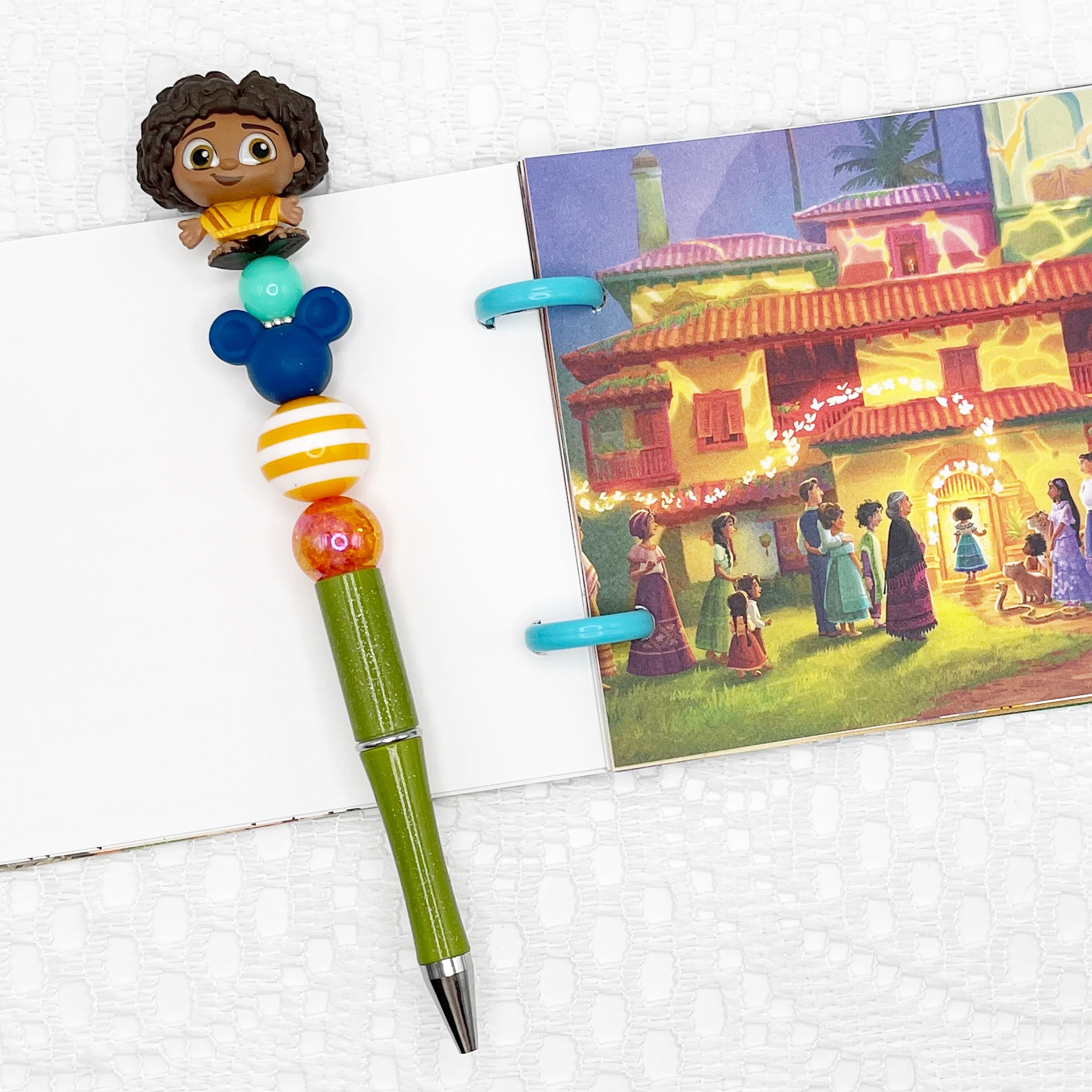 Encanto Inspired Autograph Pen, Beaded Ballpoint Pen With Disney ...