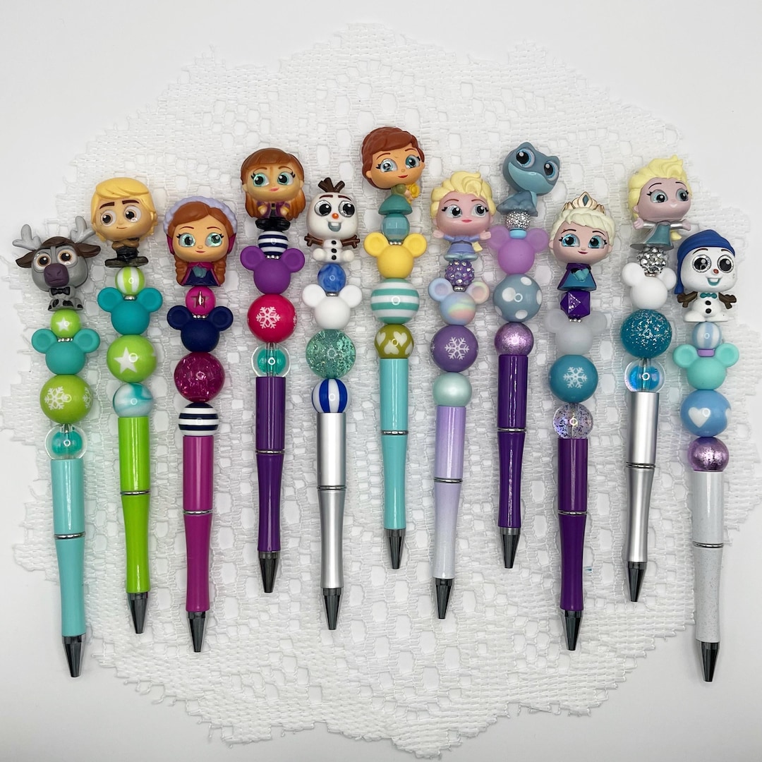 Frozen Inspired Autograph Pen, Beaded Ballpoint Pen With Disney ...