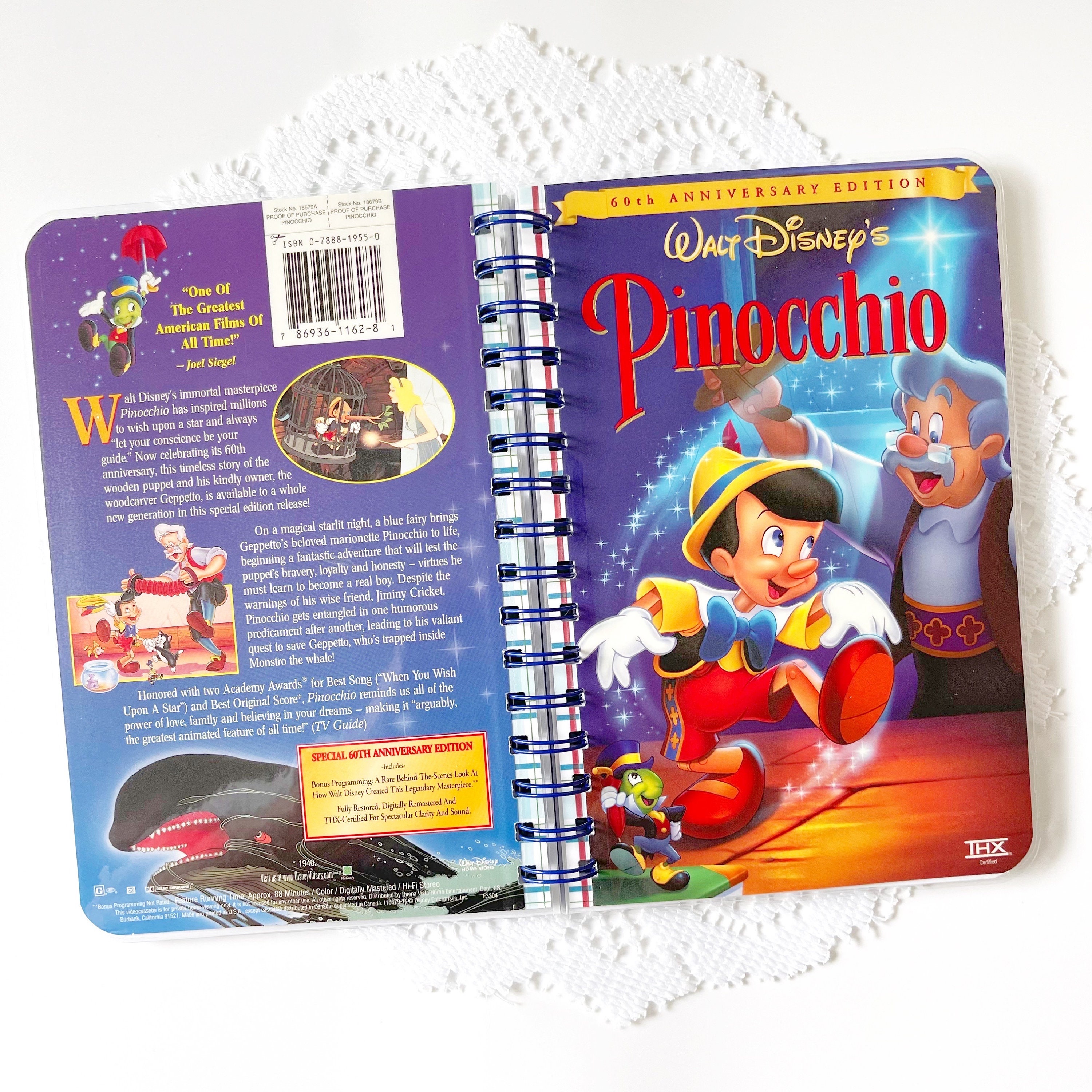 Vintage Disney VHS Cover Notebook, Journal, Sketchbook, Glue Book ...