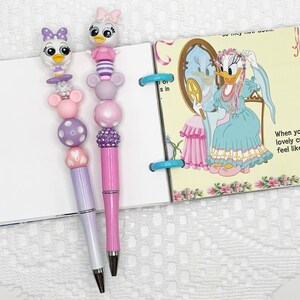 Mickey and Friends Autograph Pen, Beaded Ballpoint Pen With Disney ...