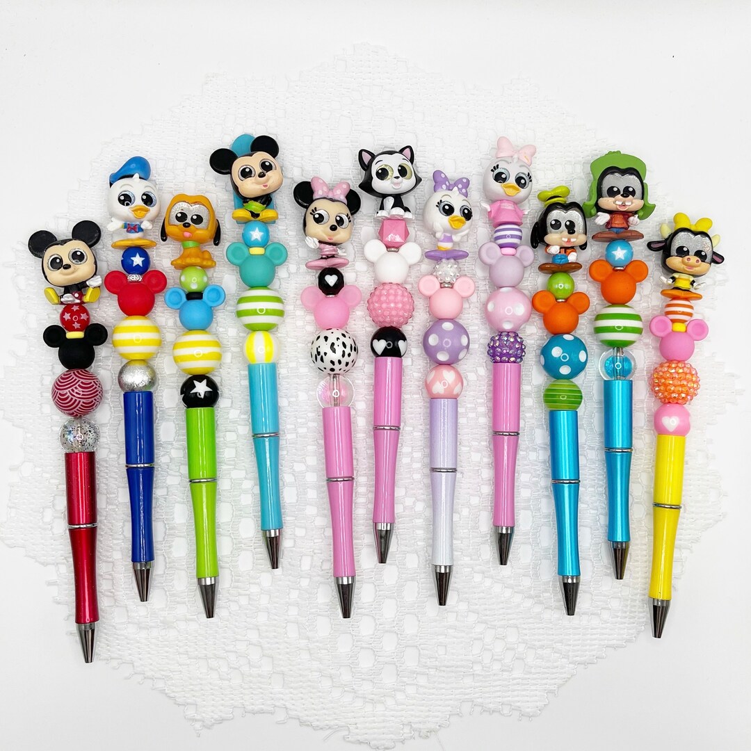 Mickey and Friends Autograph Pen, Beaded Ballpoint Pen With Disney ...