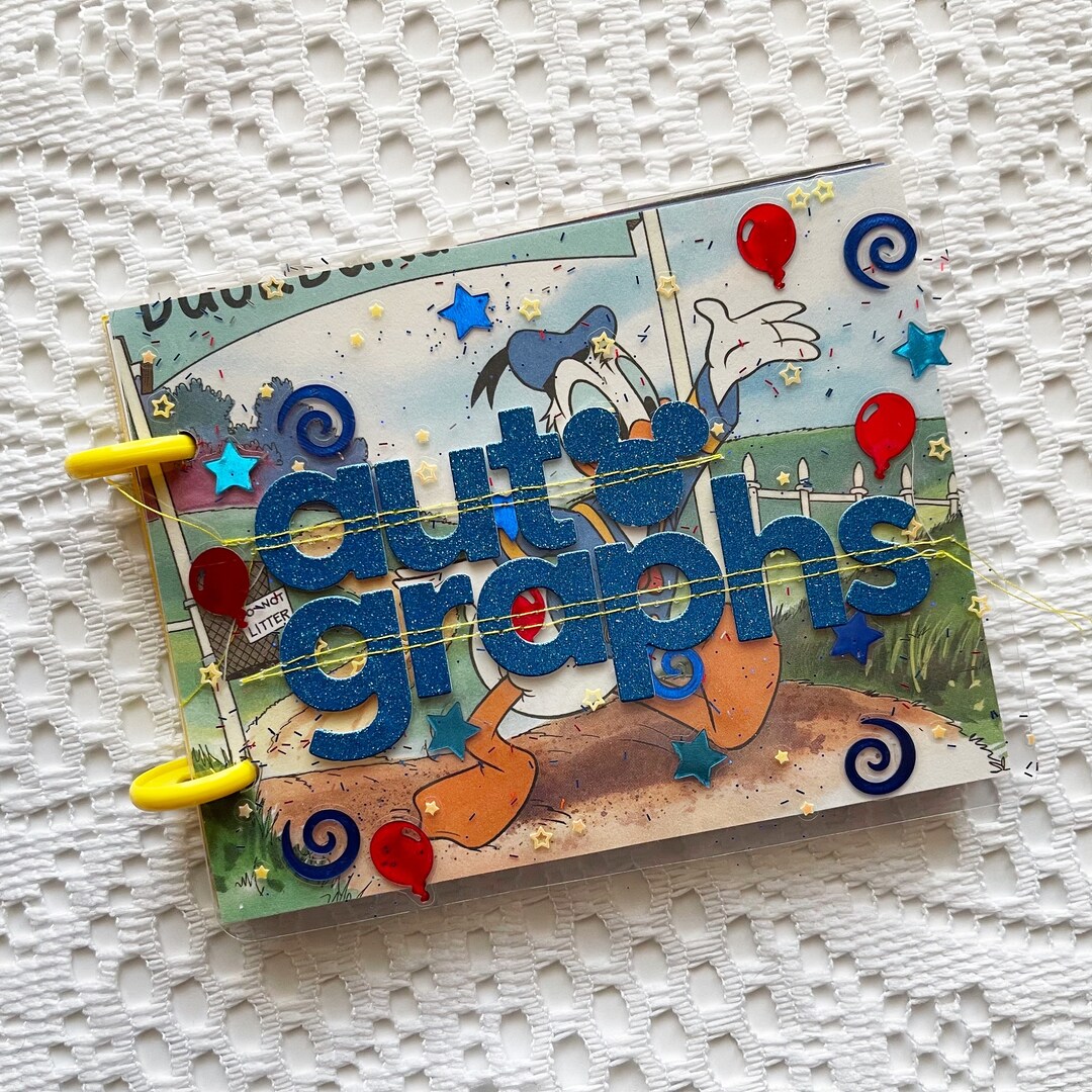 Disney Autograph Book With Pictures, Disc Bound Mini Album, Character ...