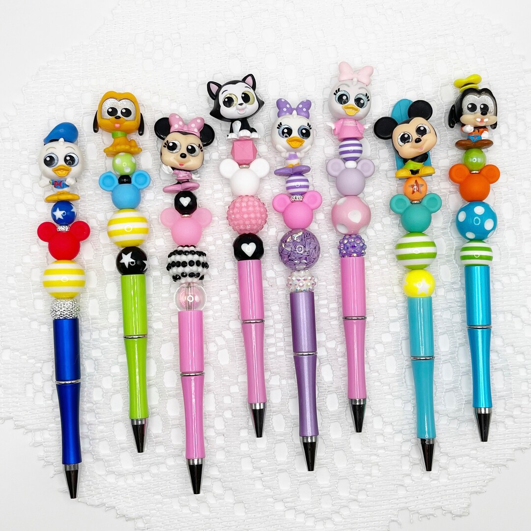 Mickey and Friends Autograph Pen Beaded Ballpoint Pen With - Etsy