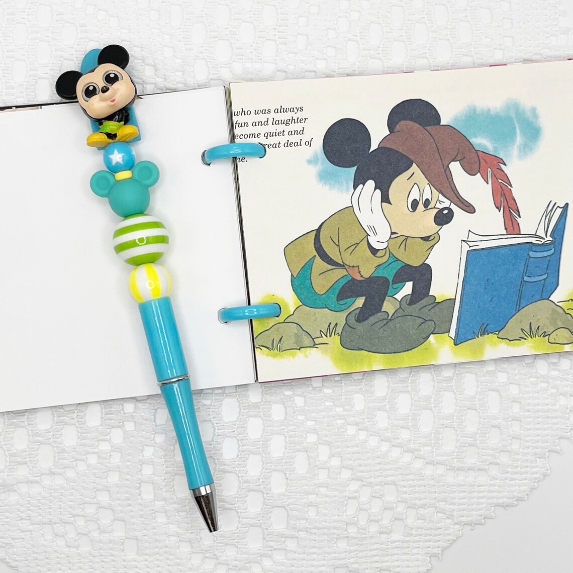Mickey and Friends Autograph Pen, Beaded Ballpoint Pen With Disney ...