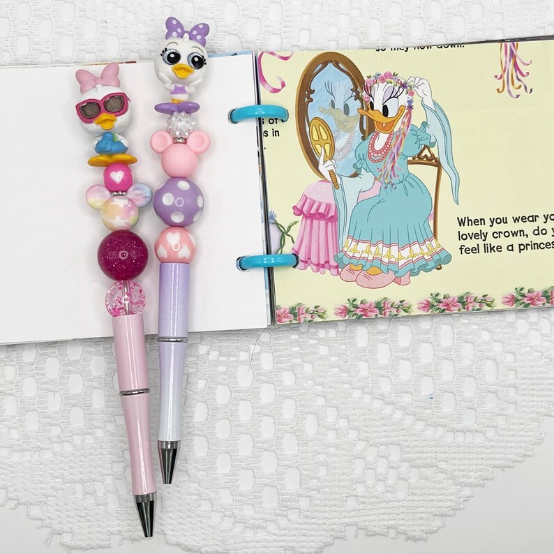 Mickey and Friends Autograph Pen, Beaded Ballpoint Pen With Disney ...