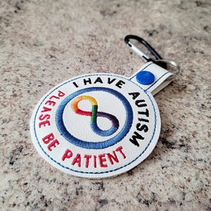 Autism Awareness, Autism Keychain, Autism Alert Tag for Backpack ...