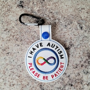 Autism Awareness, Autism Keychain, Autism Alert Tag for Backpack ...