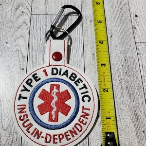 Medical Alert Tag for Backpack, Type 1 Diabetes Tag, Medical Bag Tag ...