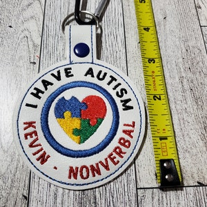 Autism Awareness, Autism Bag Tag, Autism Alert for Backpack, Autism Tag ...