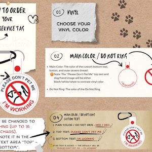 Service Dog Tag, Personalized for Dogs, Working Dog Gear, Don't Pet Me ...