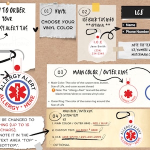 Allergy Tags for Backpacks, Allergy Alert Tag for Kids, Allergic to ...