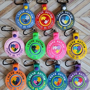 Autism Awareness, Autism Bag Tag, Autism Alert for Backpack, Autism Tag ...