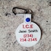 Medical Alert Tag for Backpack, Black Medical Bag Tag, Type 1 Diabetic ...