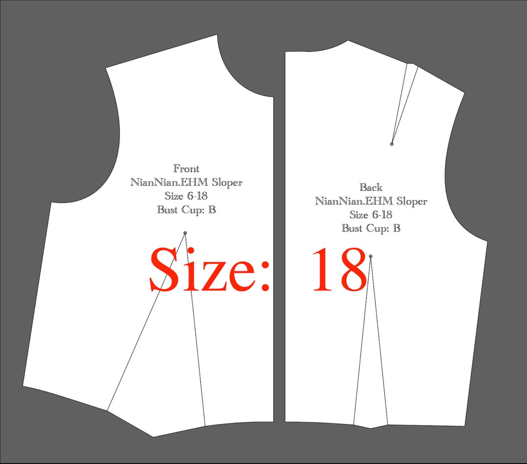 Industry Standard Slopers digital Size 18 Print From Home - Etsy