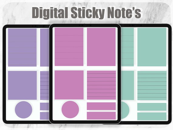 180 Digital Sticky Notes Digital Stickers Png Stickers - Etsy