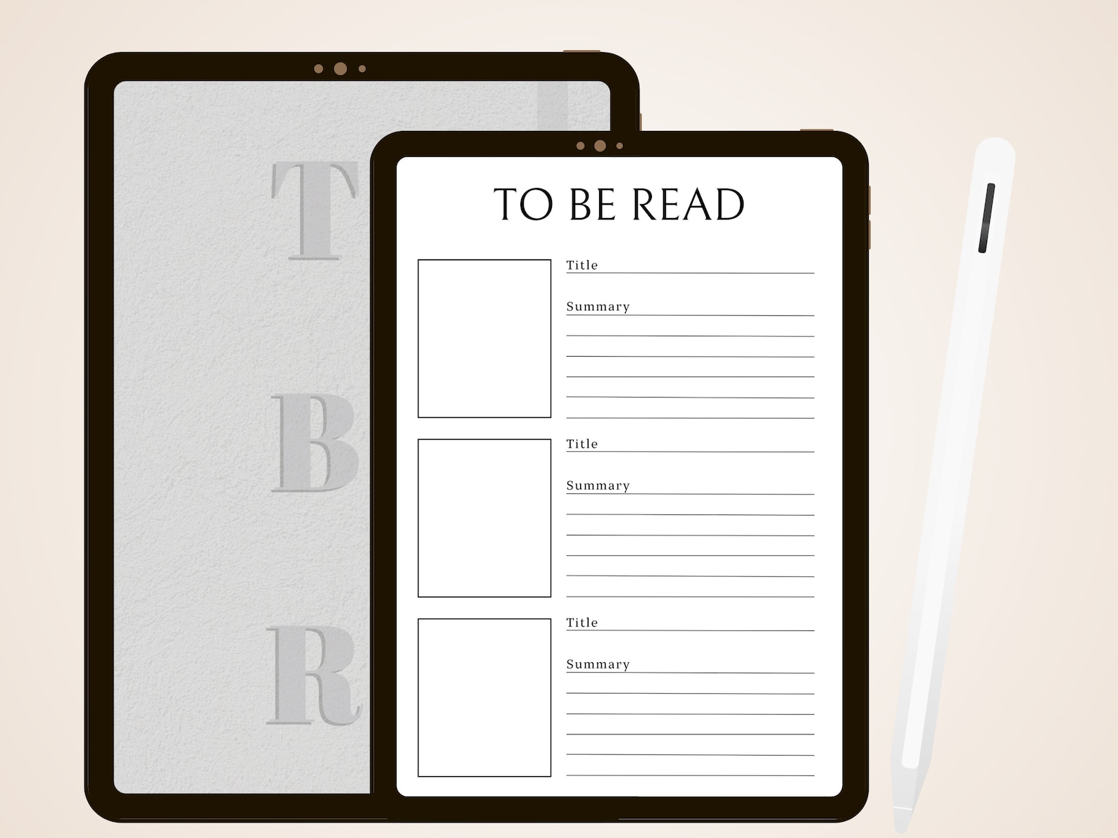 Digital Book Planner, Reading Planner, to Be Read Template, TBR ...