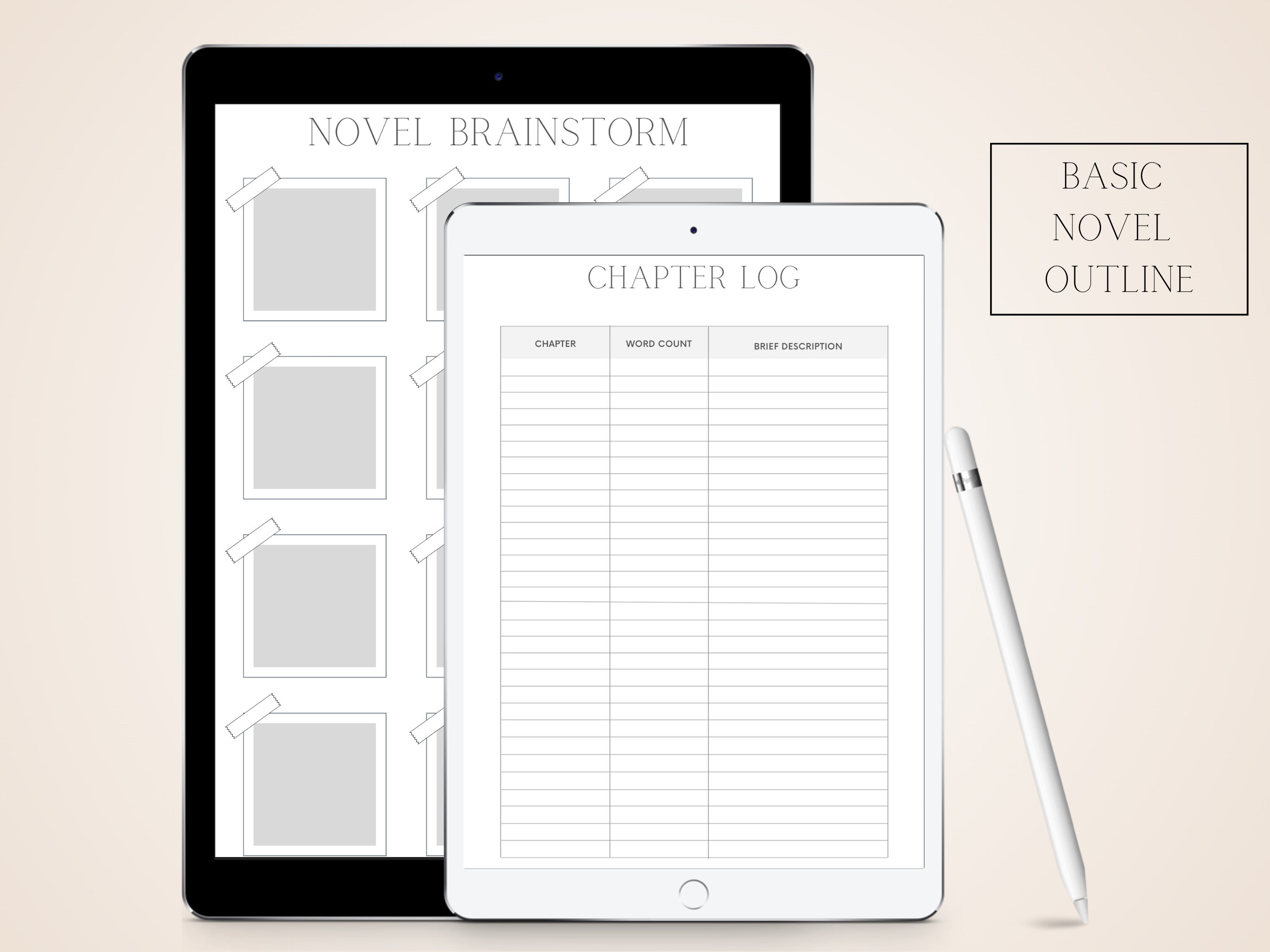 Basic Novel Planner, Novel Outline, Novel Writing Template, Novel ...