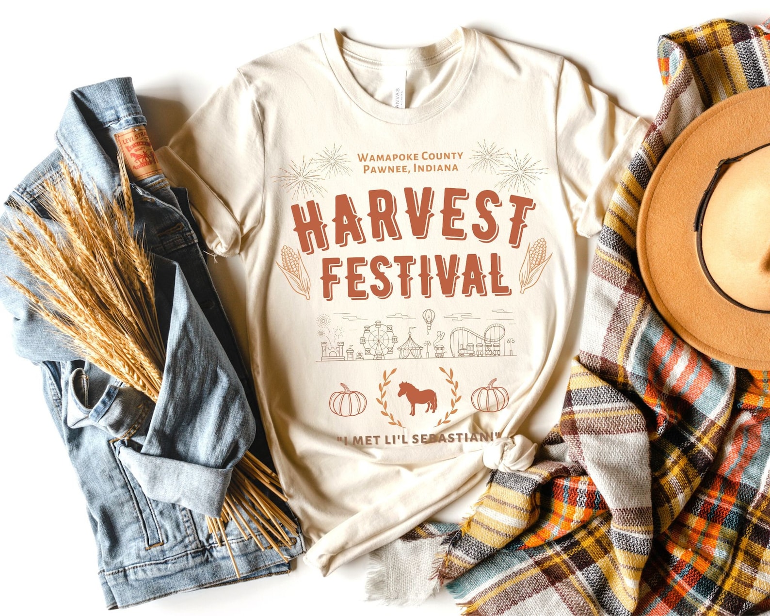 Pawnee Harvest Festival Shirt, Parks and Recreation, Fall Graphic Tee ...