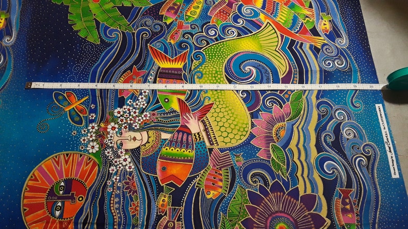 Laurel Burch - "ocean Songs" - Mermaid Panel - Rare - Oop - Clothworks ...