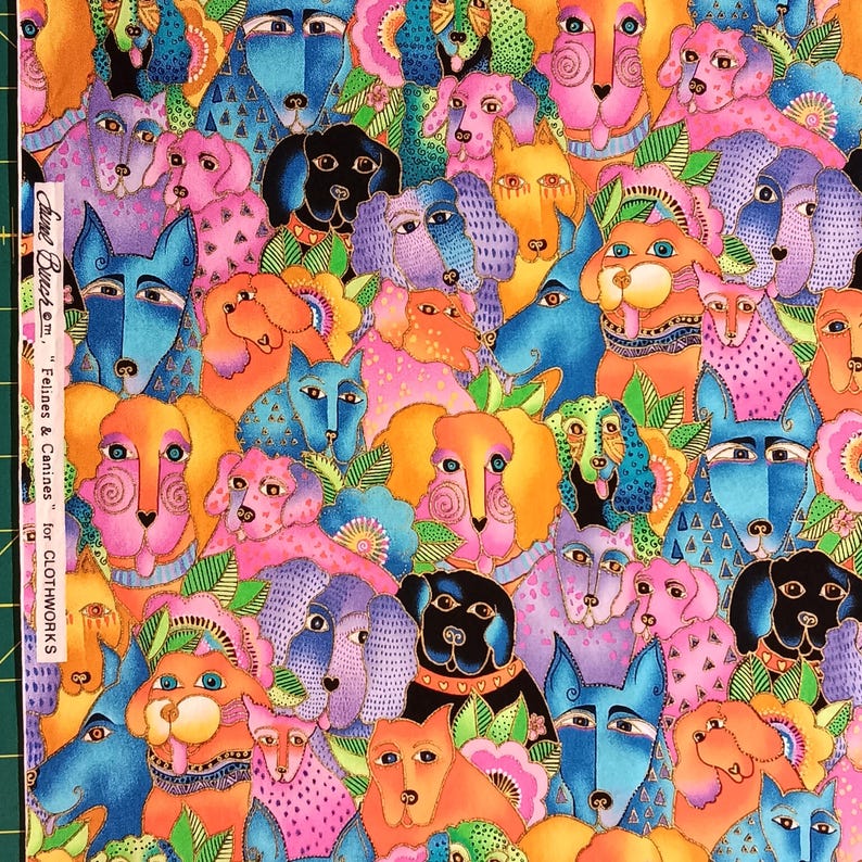 Laurel Burch - "felines and Canines" - Dogs Packed - Rare - Oop ...