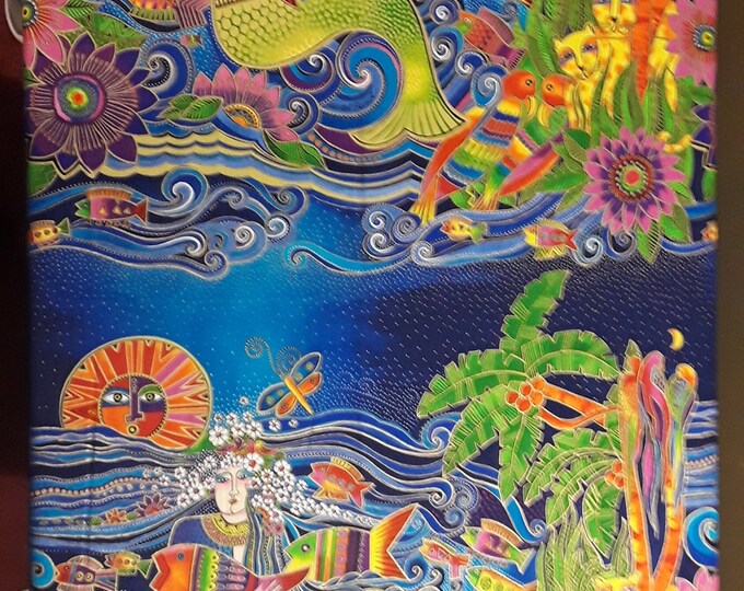Laurel Burch - "ocean Songs" - Mermaid Panels - Rare - Oop - Clothworks ...