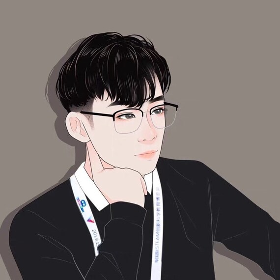 Cartoon Style Profile Portrait Illustration Family Portrait - Etsy