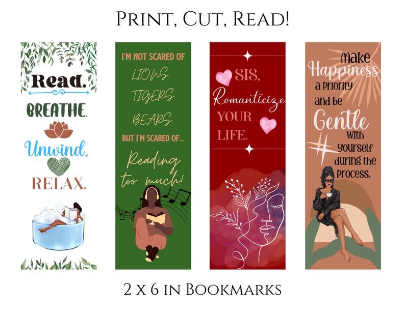 Black Girl Magic Collection Bookmark Set | Self Care Bookmarks | Black Girl Bookmarks | Books - Etsy