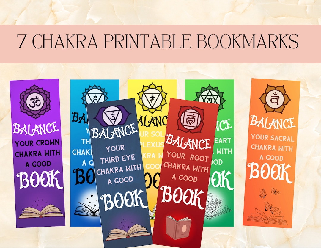 Chakra Bookmark Set | Spiritual Girl Bookmarks| Healing Magic Bookmark ...