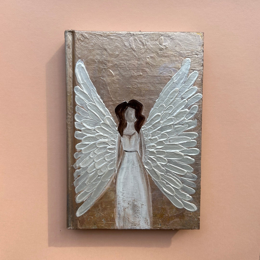 Guardian Angel Painted Cover Sketchbook Drawing Sketchbook 8 X 5.5 ...
