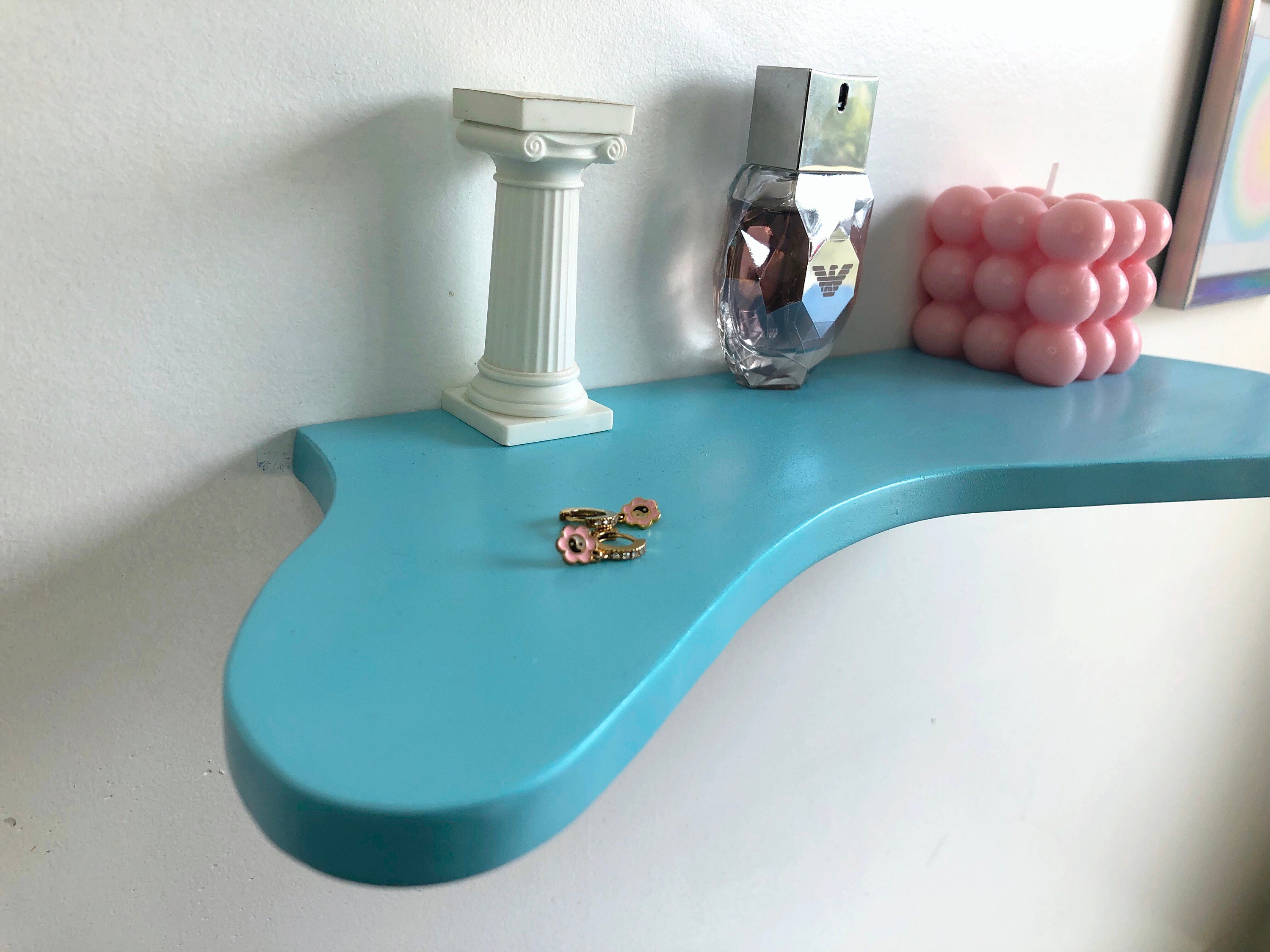 Wavy Shelf Post Modern Mid Century Modern Squiggle Shelf - Etsy