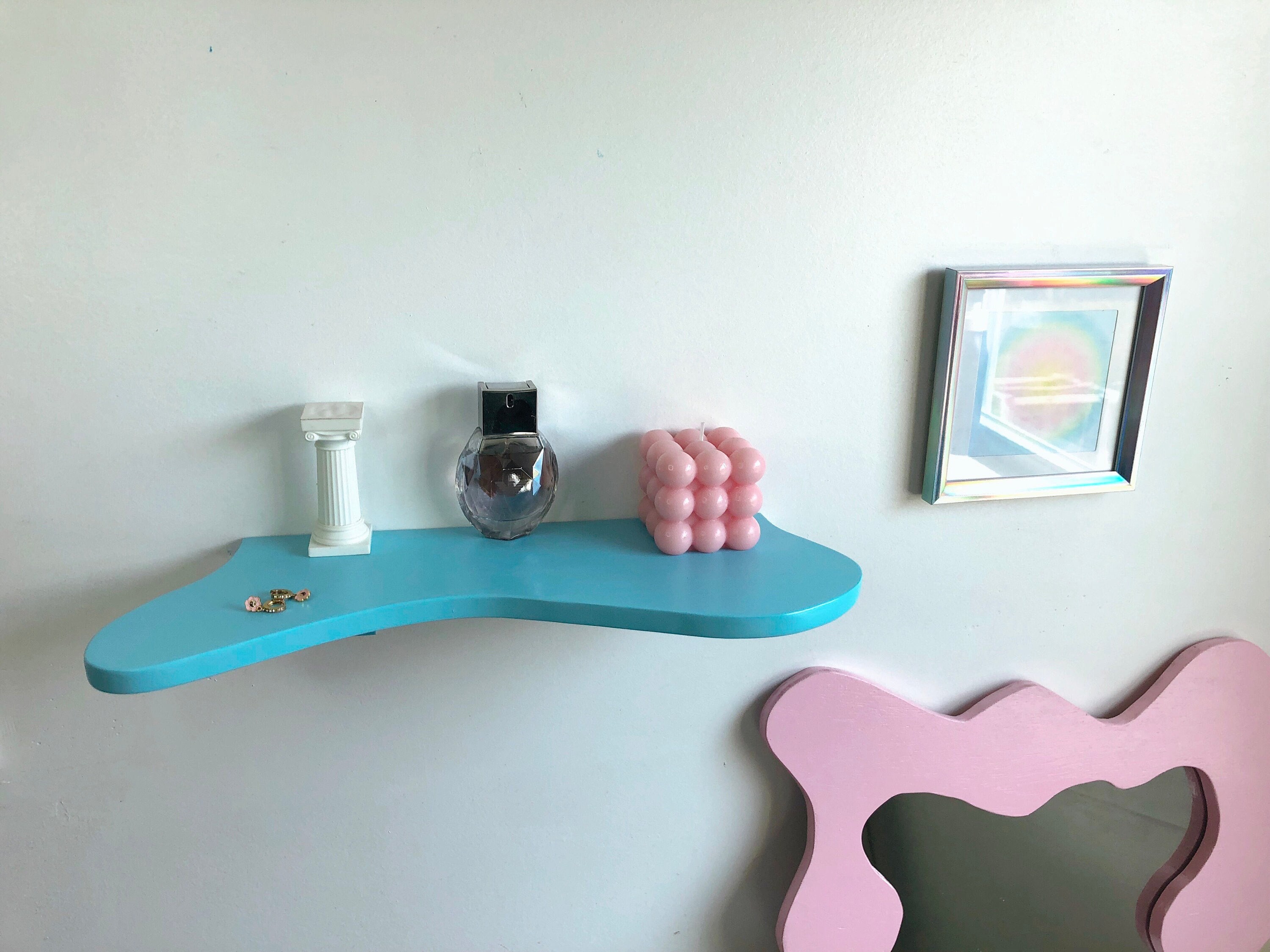 Wavy Shelf Post Modern Mid Century Modern Squiggle Shelf - Etsy