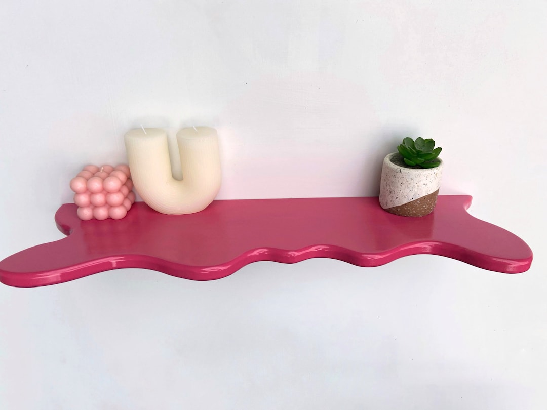 Wavy Shelf Squiggle Shelf Maximalist Funky Decor Pastel Shelves Danish ...