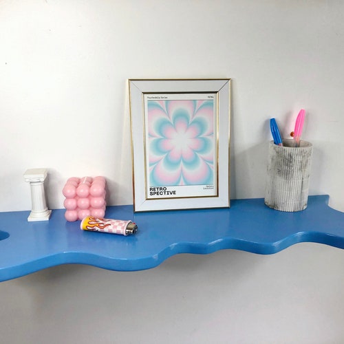 Squiggle Shelf Wavy Shelf Funky Decor Pastel Shelves - Etsy