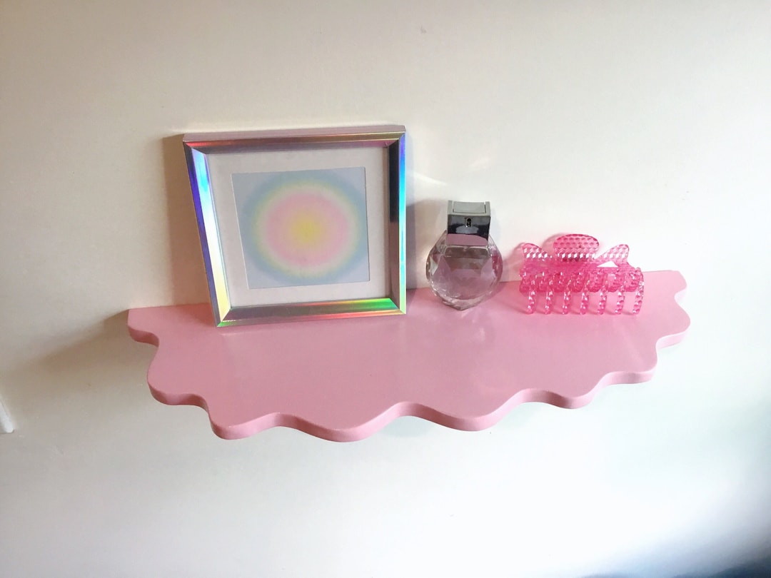Wavy Shelf | Squiggle Shelf | Funky Decor | Maximalist| Pastel Shelves ...