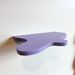 Squiggle Shelf Wavy Shelf Purple Funky Decor Pastel Shelves Danish ...