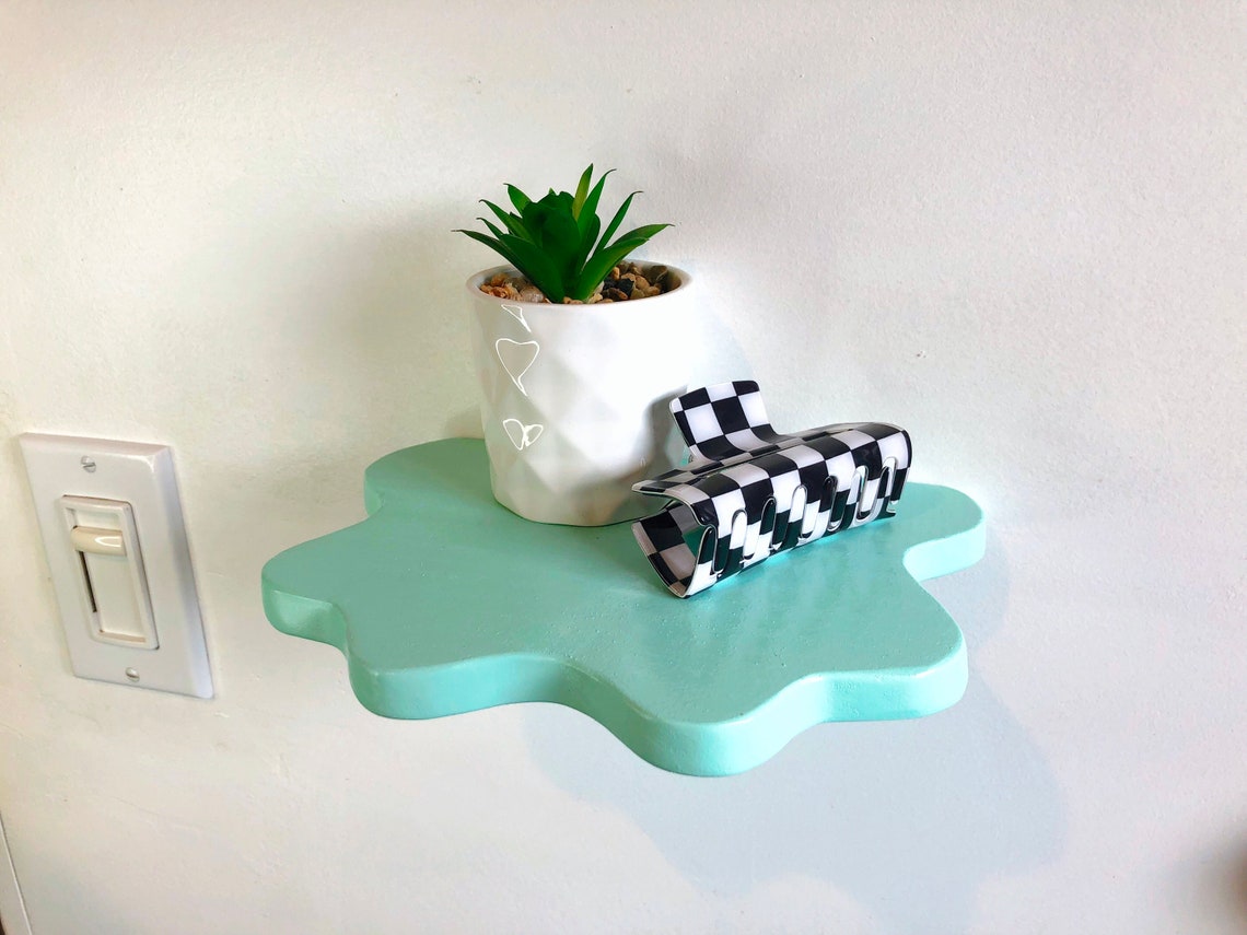 Squiggle Shelf Wavy Shelf Funky Decor Pastel Shelves - Etsy